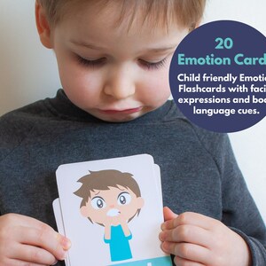 Feelings Flashcards: Social Emotional Learning, Face Expression Cards ...