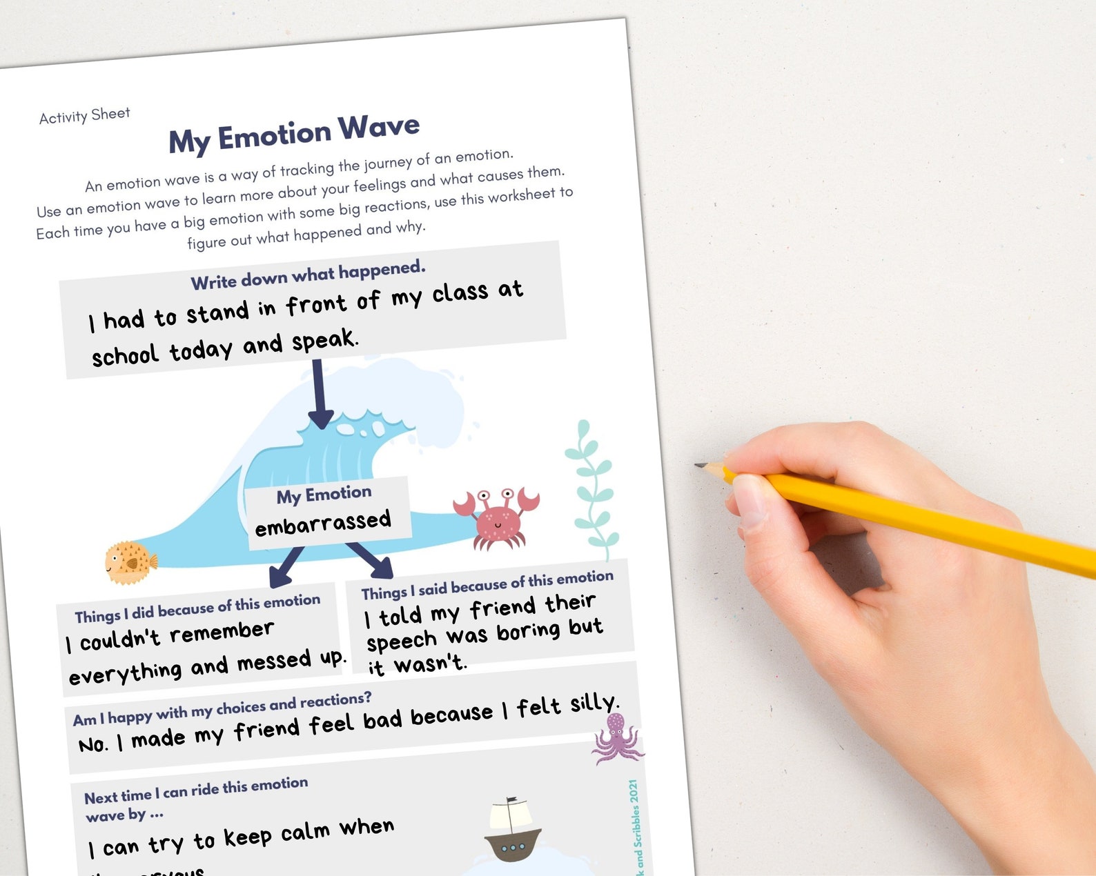 Emotional Regulation PRINTABLE Worksheets for Kids | Managing Big ...