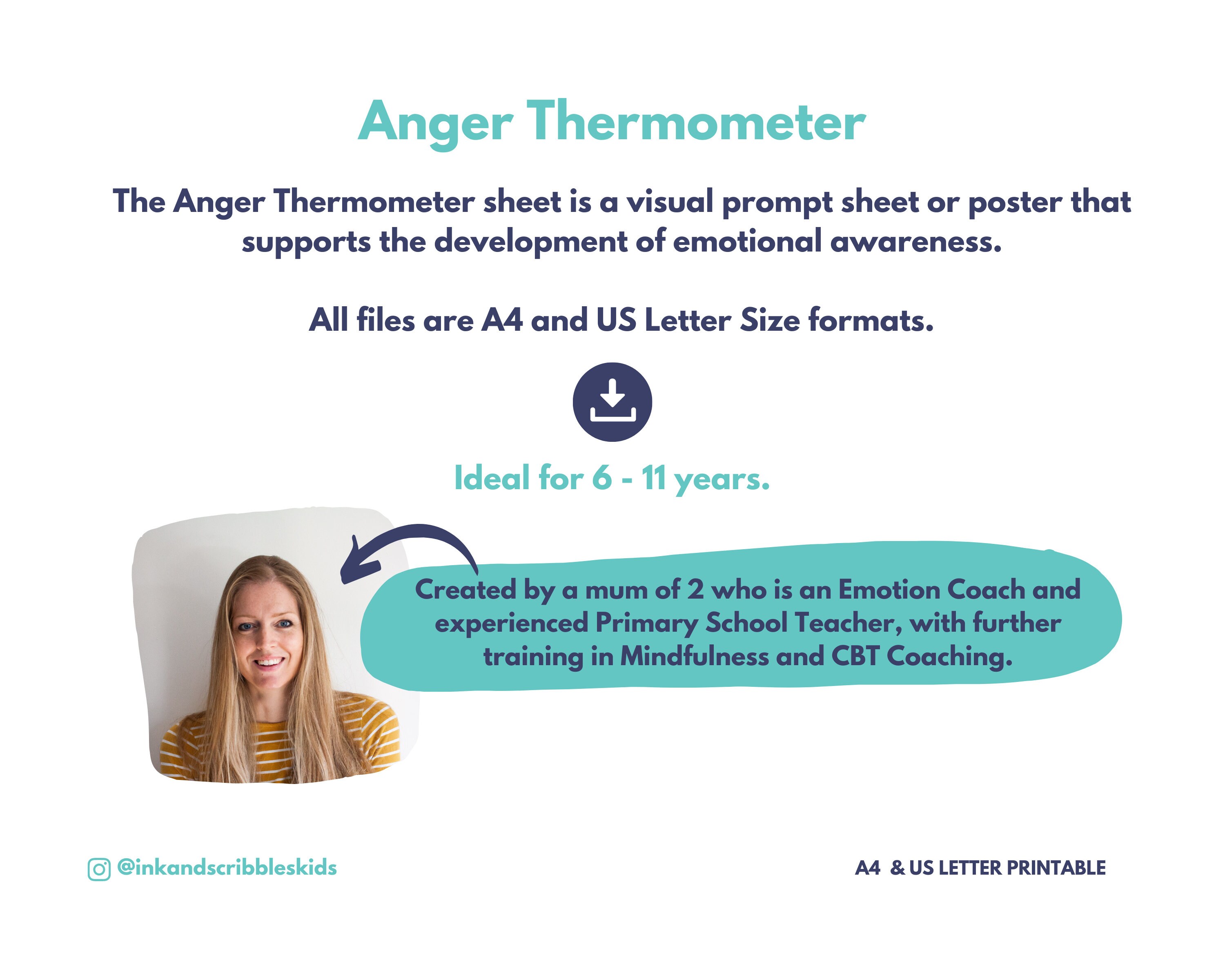 Anger 5 Point Scale PRINTABLE for Kids Anger Thermometer Identify ...
