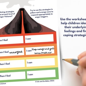 Anger Volcano PRINTABLE for Kids | Anger Management Posters | Emotional ...