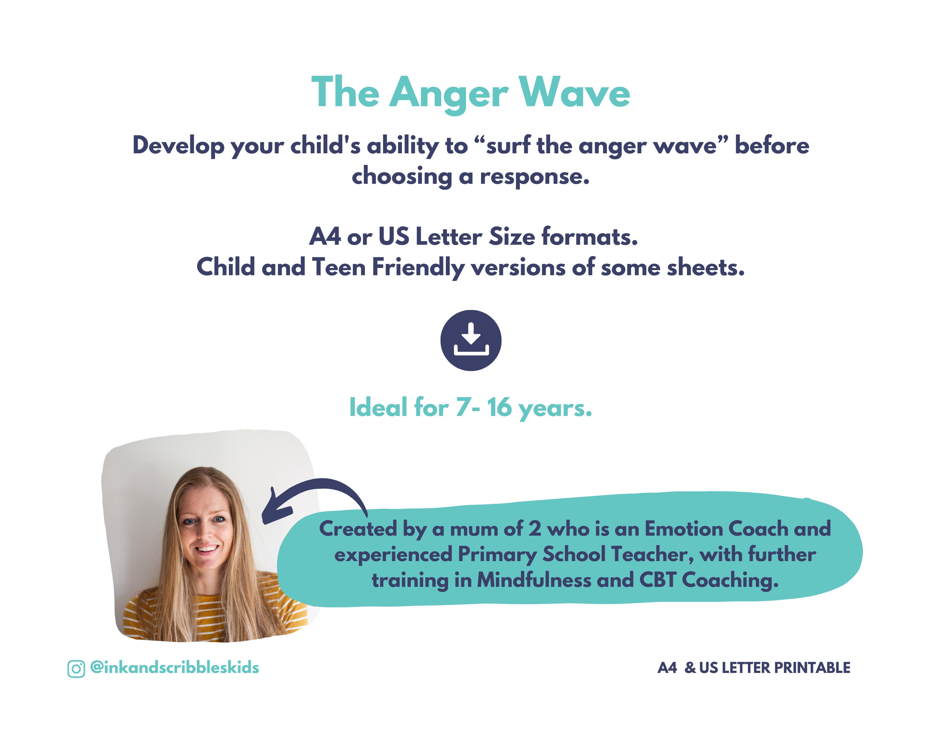 Anger Wave DBT PRINTABLE for Kids and Teens Anger Management - Etsy Canada