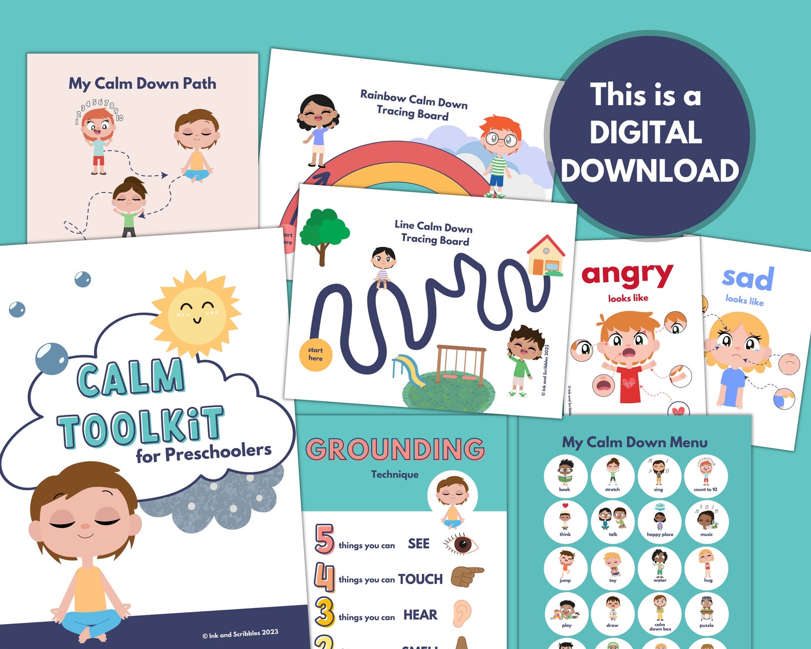 Toddler Calm Down Corner Toolkit | PRINTABLE Emotional Regulation and Coping Skills for ...