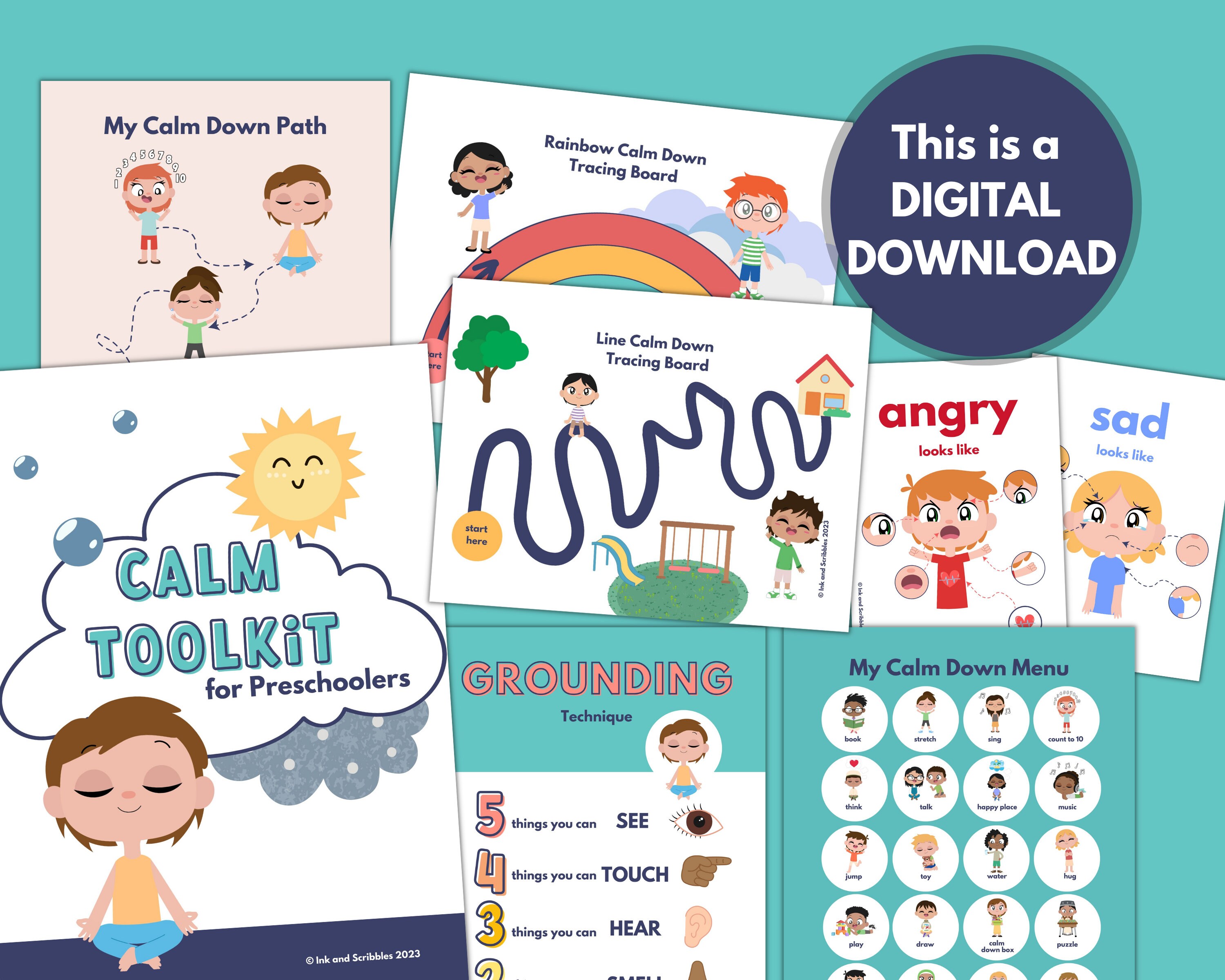 Toddler Calm Down Corner Toolkit | PRINTABLE Emotional Regulation and ...