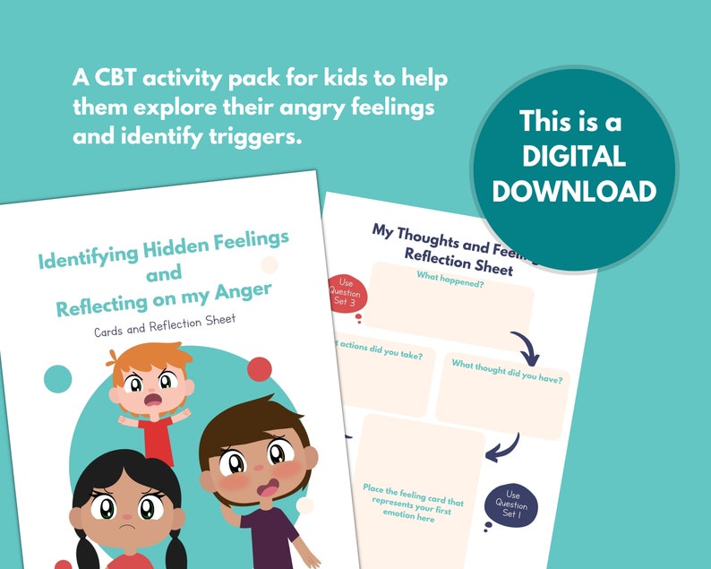 Anger Triggers CBT Activity PRINTABLE for Kids Hidden - Etsy