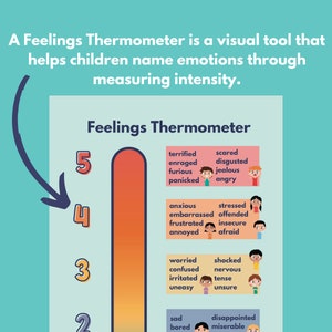 Feelings 5 Point Scale Thermometer PRINTABLE for Kids | Identifying ...