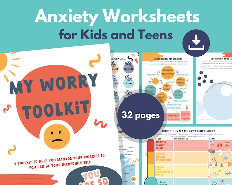 Anxiety Worksheets for Teenagers PRINTABLE Teen Anxiety - Etsy Canada