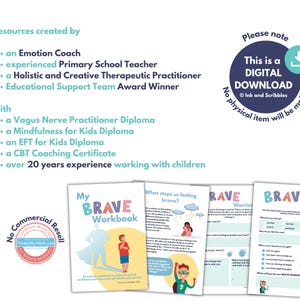 Resilience Worksheets, Overcome Fear for Kids, Confidence PRINTABLE ...