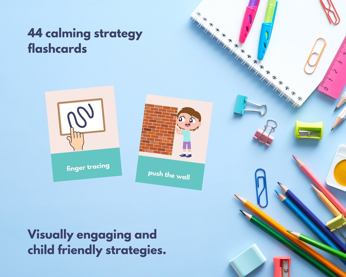 Calming Strategies Flashcards for Kids: Emotional Regulation Support ...