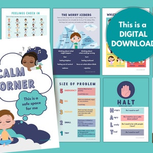 Calm Down Corner Toolkit Bundle for Kids Time in Cool Down - Etsy