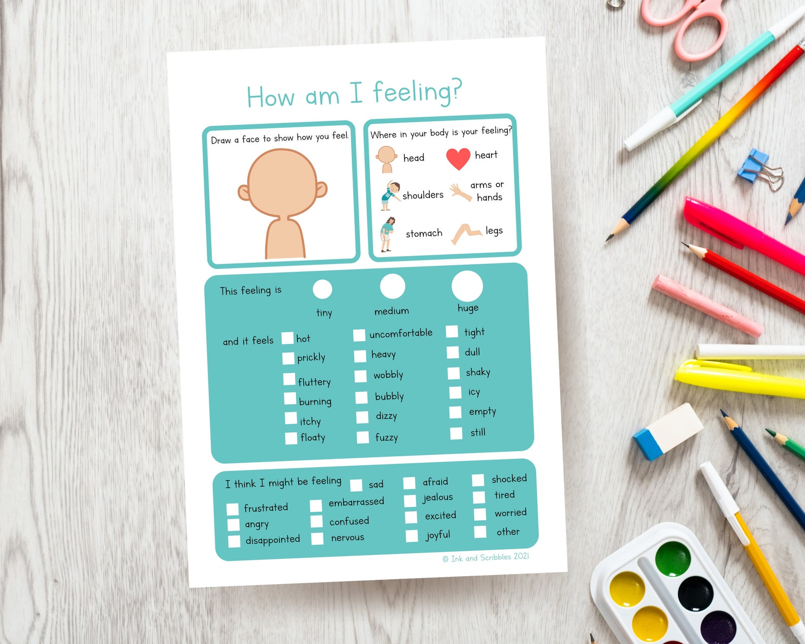 Feelings Check in Sheet PRINTABLE Identifying Feelings - Etsy UK