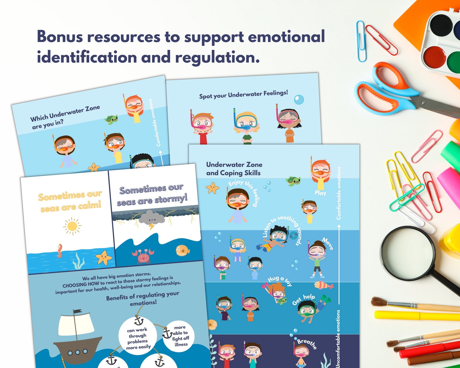 Emotional Regulation PRINTABLE Worksheets for Kids | Managing Big ...