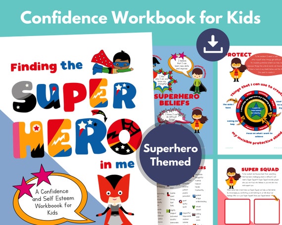 Confidence Self Esteem PRINTABLE for Kids Superhero Themed - Etsy UK
