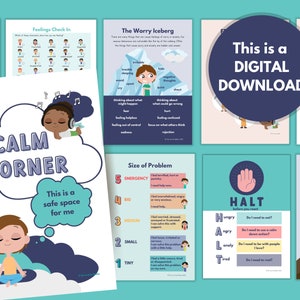 Calm Down Toolkit: Emotional Regulation Posters & Coping Cards (digital ...