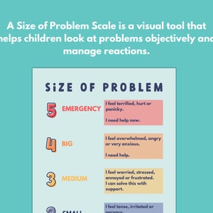 How Big is My Problem Sheet for Teens | PRINTABLE Feelings Scale ...