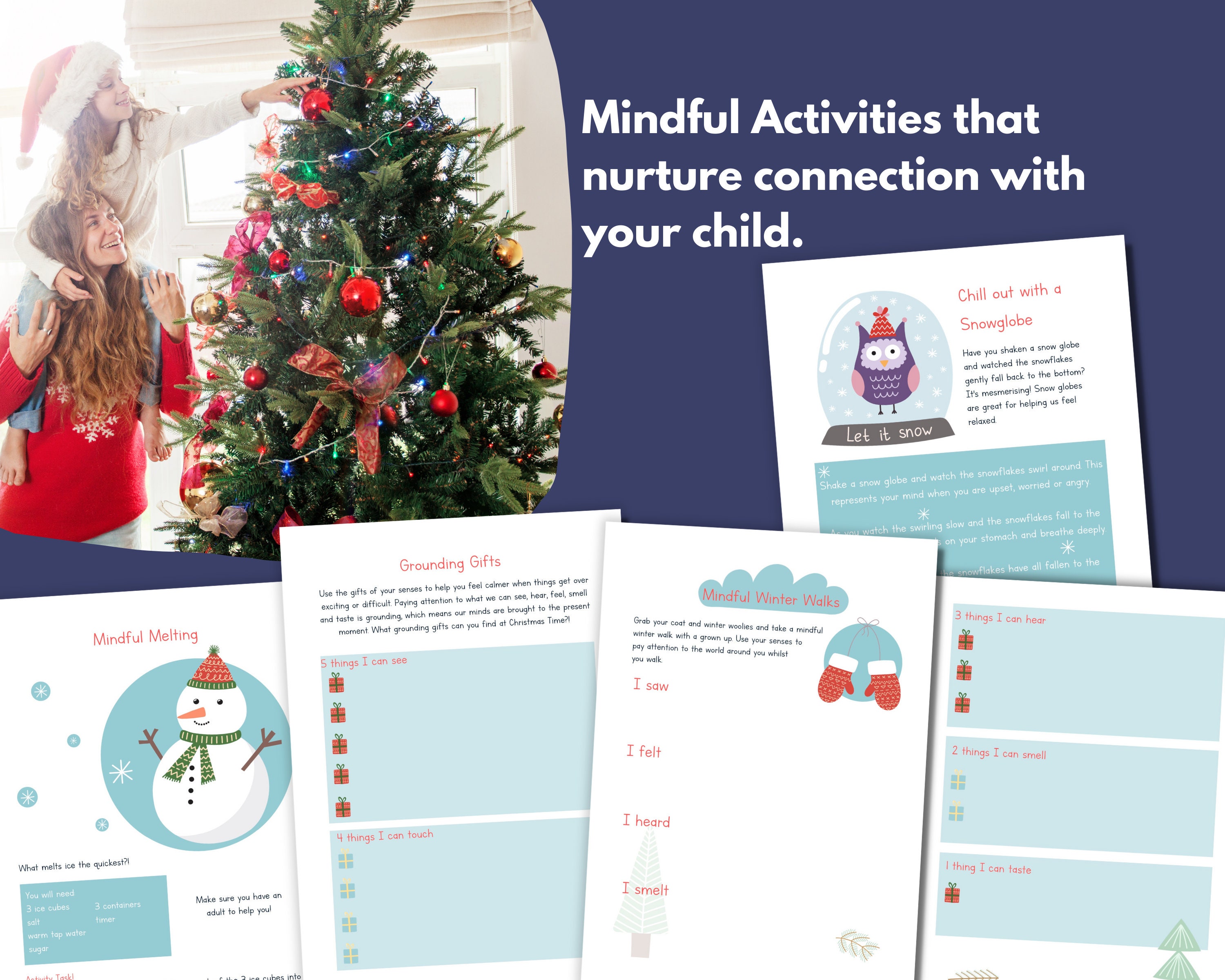 Christmas Activity DIGITAL Pack for Kids PRINTABLE Mindful Xmas Book ...