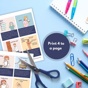 Coping Skill and Calming Strategies Cue Cards for Teens | PRINTABLE ...