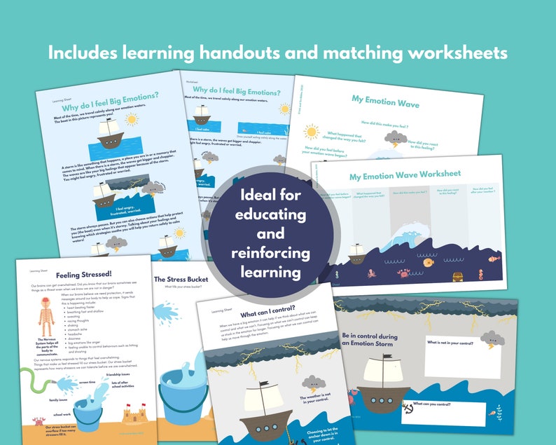 Emotional Regulation PRINTABLE Worksheets for Kids | Managing Big ...