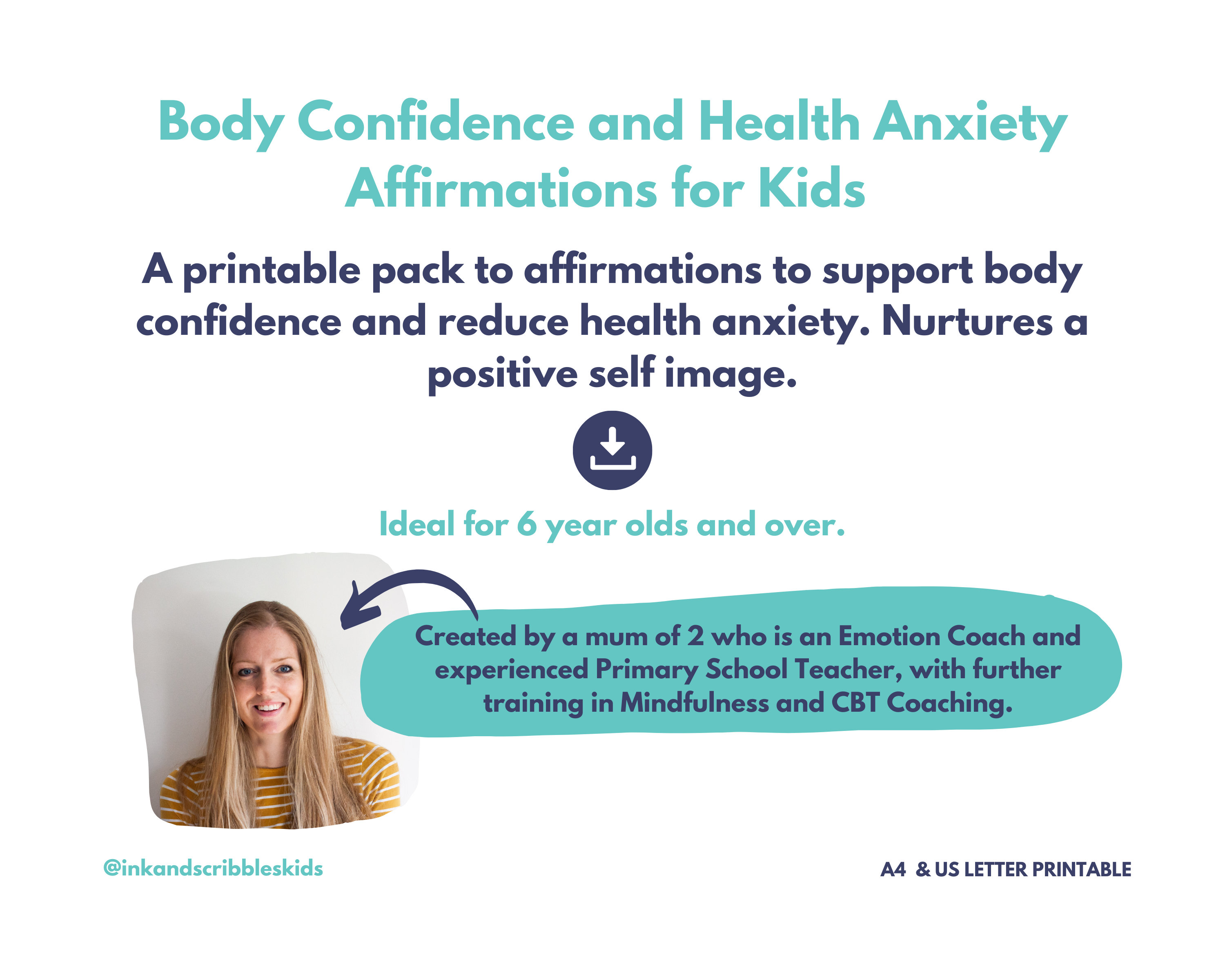 Body Confidence & Health Affirmation Cards for Kids PRINTABLE Self Love ...