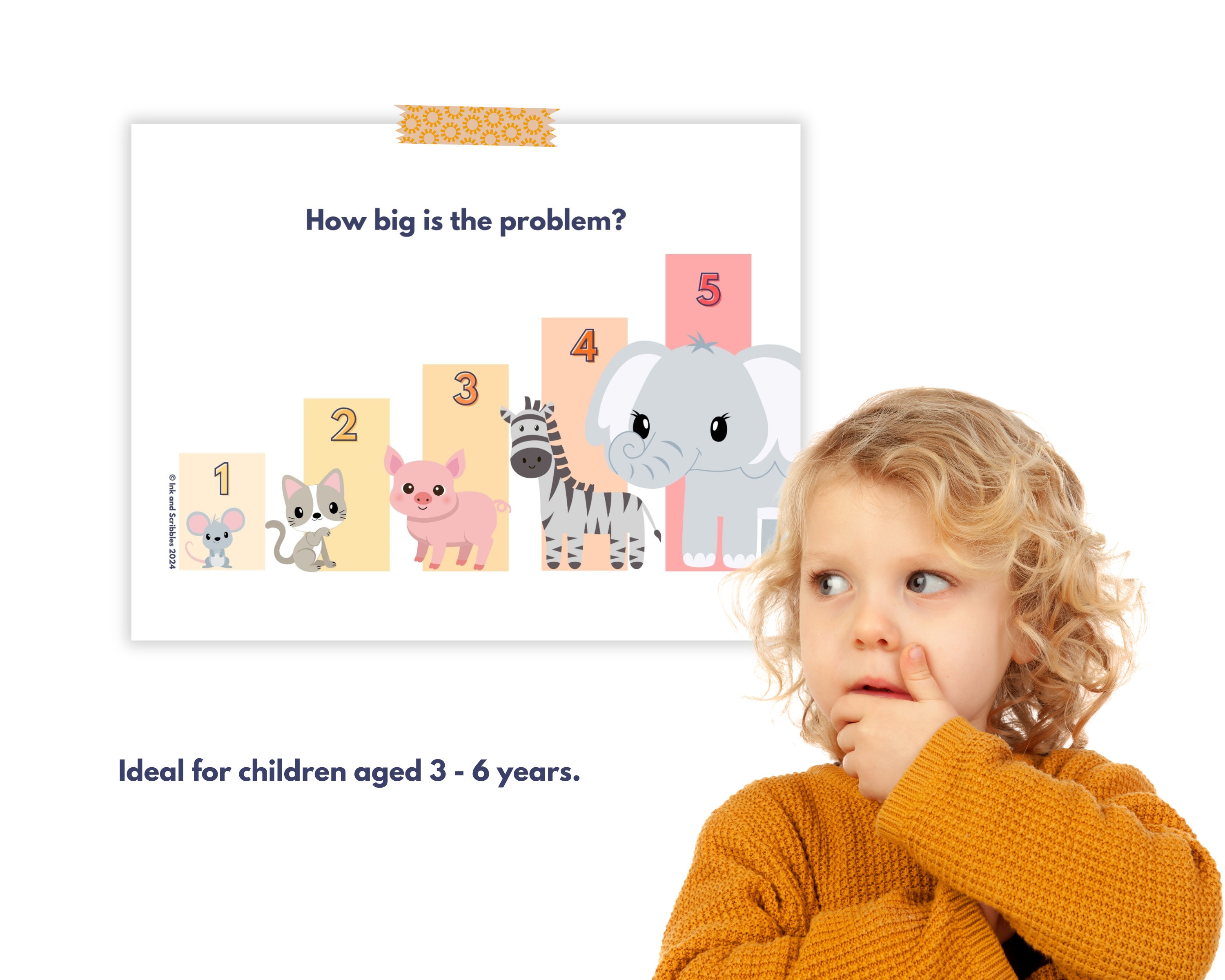 Preschooler Size of Problem PRINTABLE Toddler Emotions Developing ...