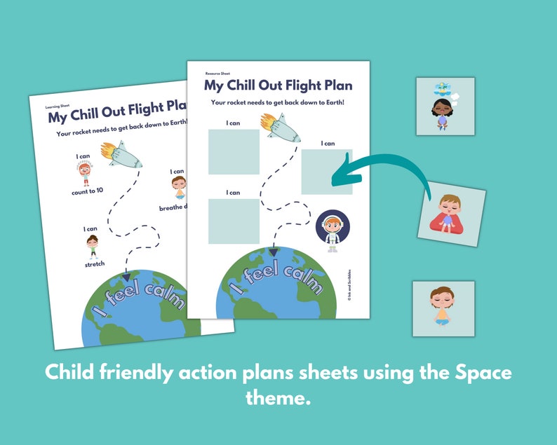 Emotional Regulation SPACE Themed Feelings Worksheets - Etsy