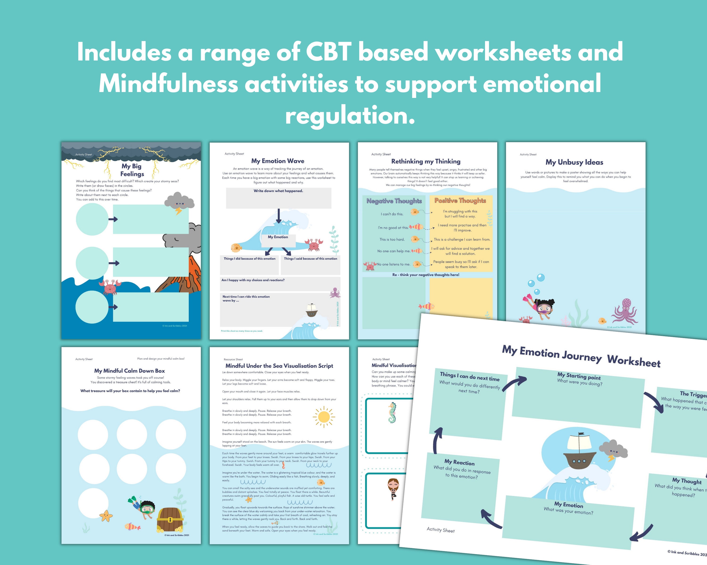 Emotional Regulation PRINTABLE Worksheets for Kids | Managing Big ...