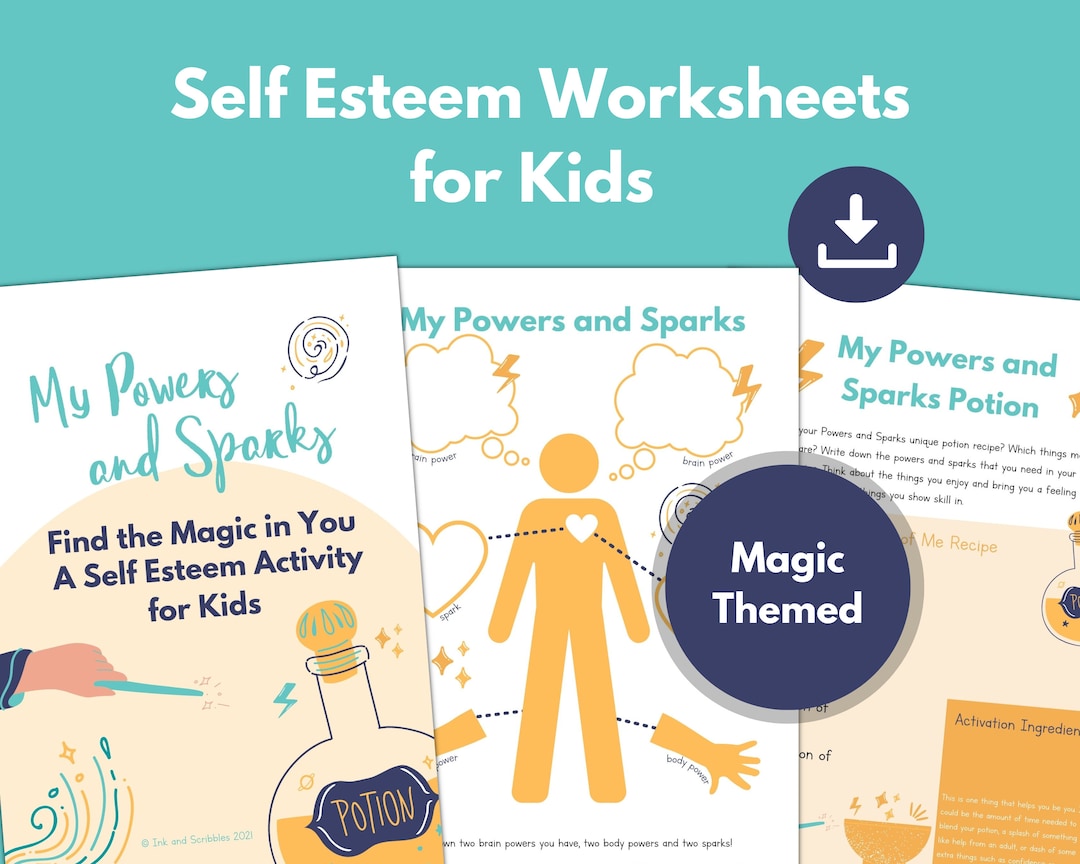 Self Esteem Worksheets and Confidence Activity for Kids Confidence ...