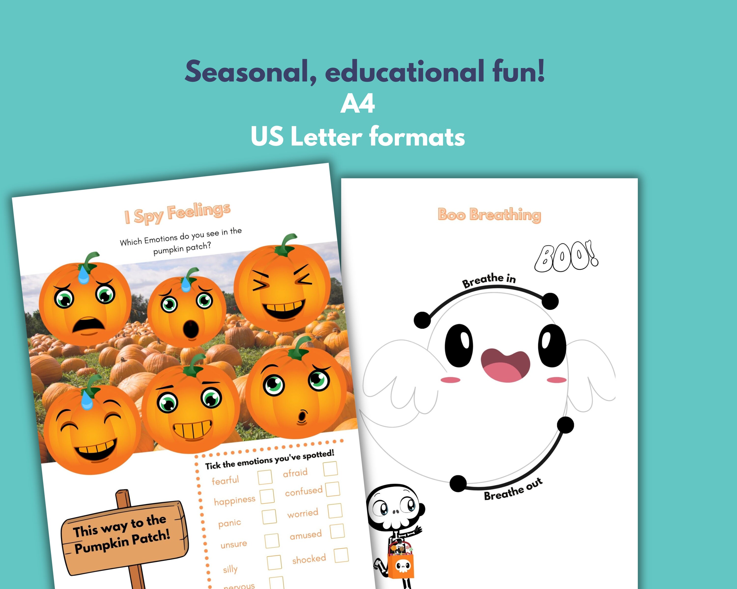 Halloween Emotion Learning Worksheets: Pumpkin Feelings Cards (digital ...