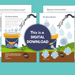 Stress Bucket Worksheets: Kids & Teen Emotional Regulation and Stress ...