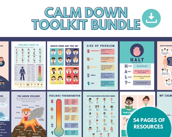 Calm Down Corner Toolkit Bundle for Kids Time in Cool Down - Etsy