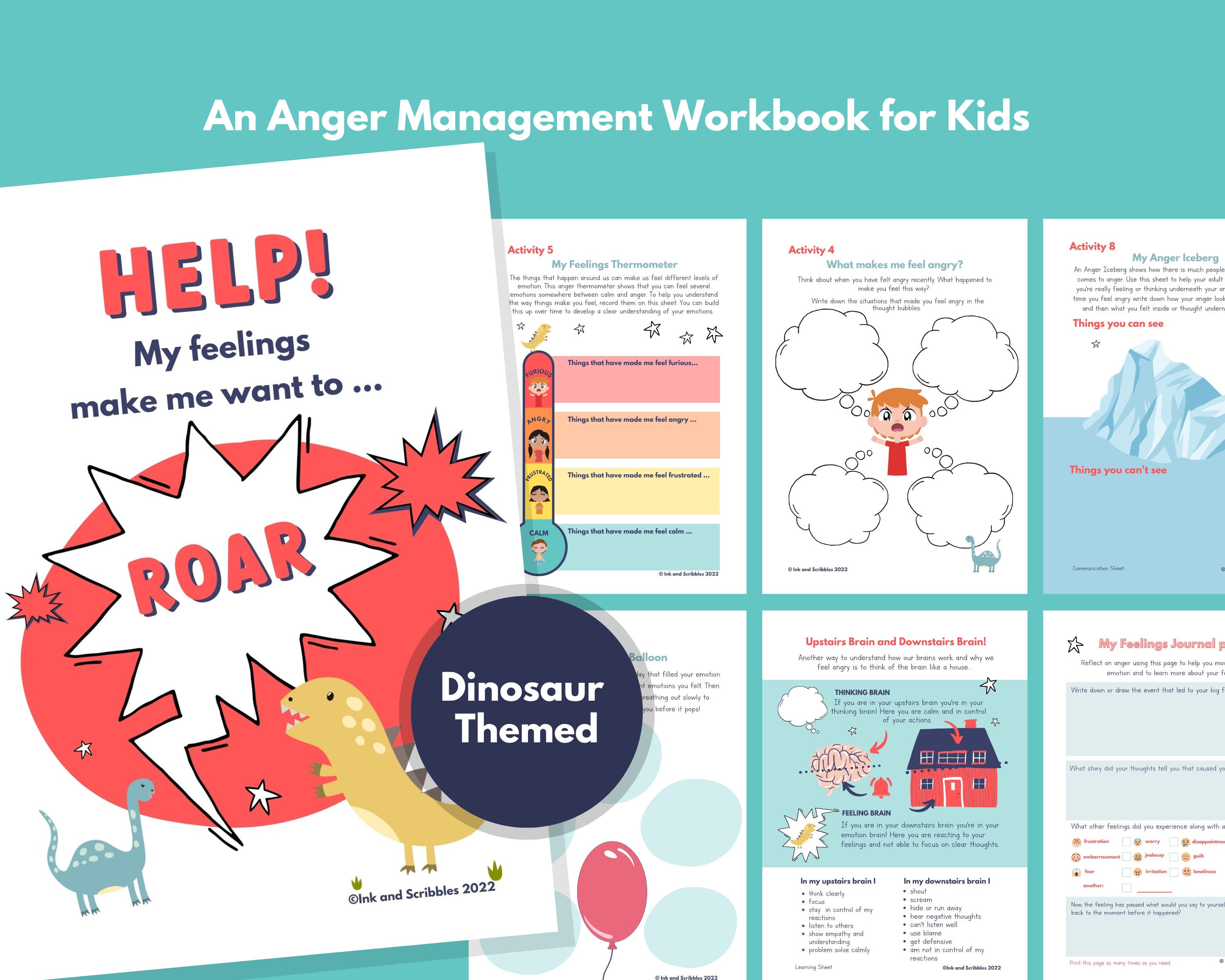 Anger Management Printable Bundle: Emotional Regulation for Kids (PDF ...