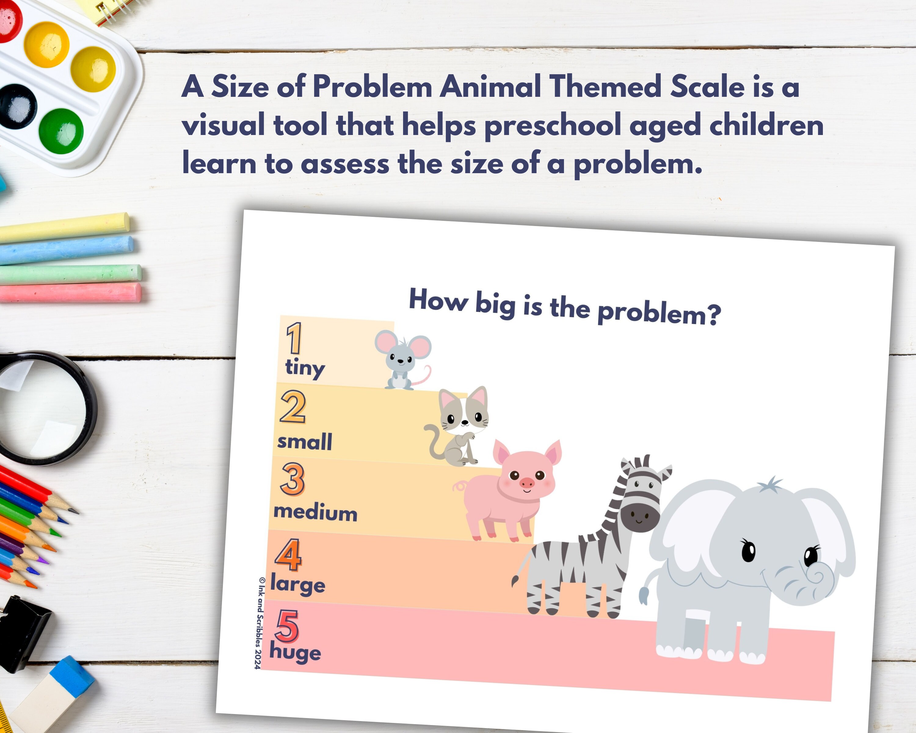 Preschooler Size of Problem PRINTABLE Toddler Emotions Developing ...