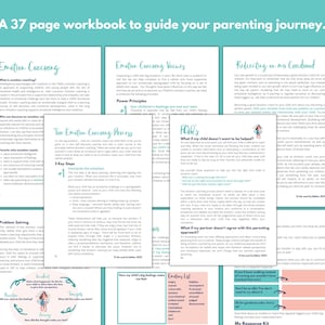 Parenting Workbook PRINTABLE, Emotion Coaching Guide to Help Kids ...