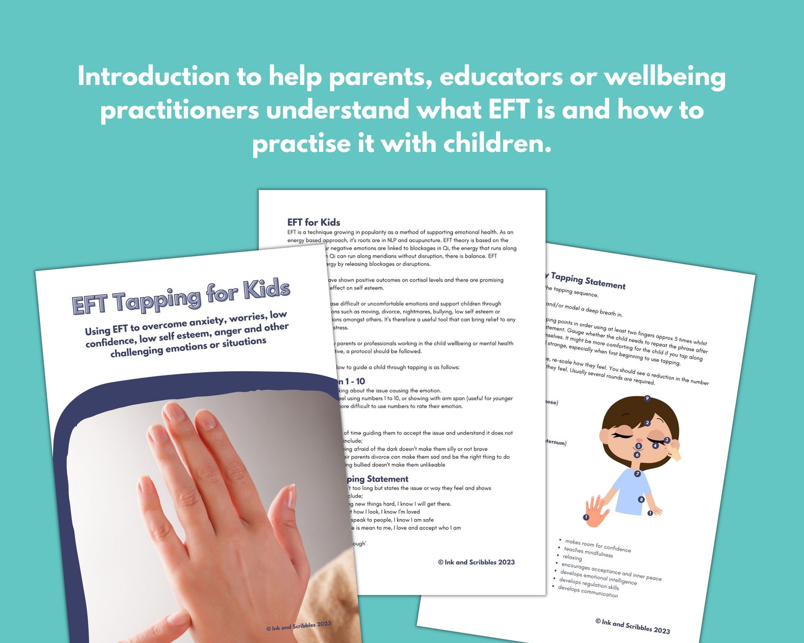 EFT for Kids PRINTABLE | Emotional Freedom Tapping Technique | Stress ...