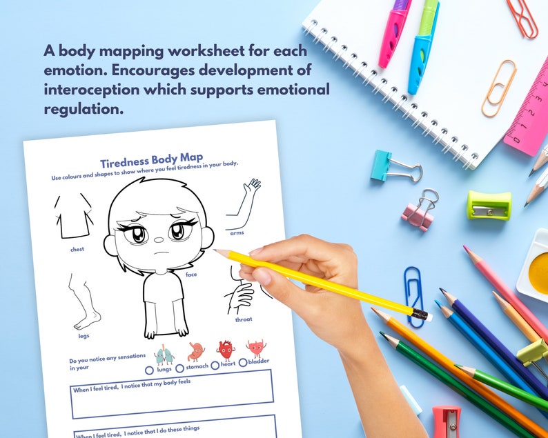 Emotion Identification and Recognition Kids PRINTABLE | Body Mapping ...