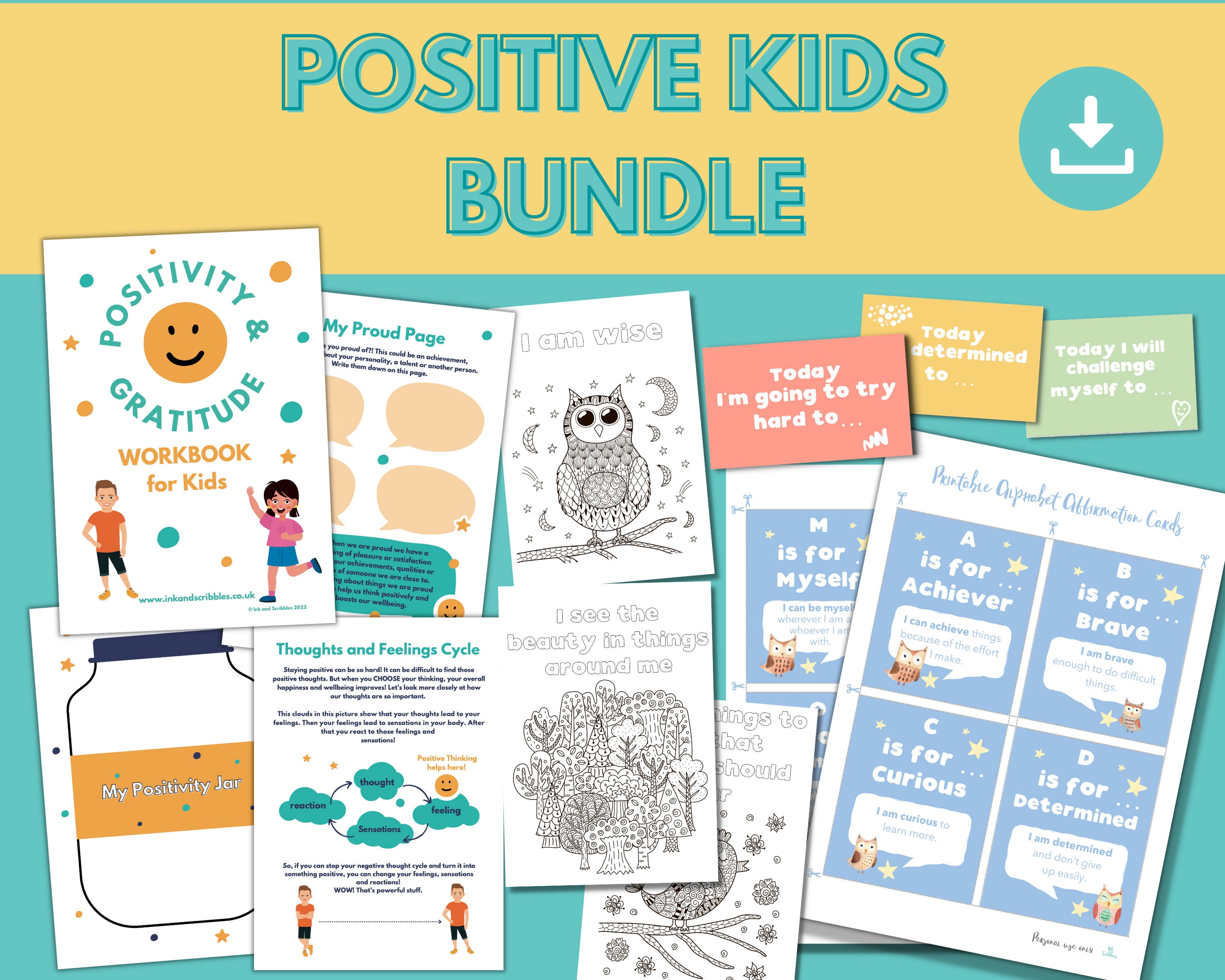 Positive Kids PRINTABLE Bundle Affirmations Positivity - Etsy