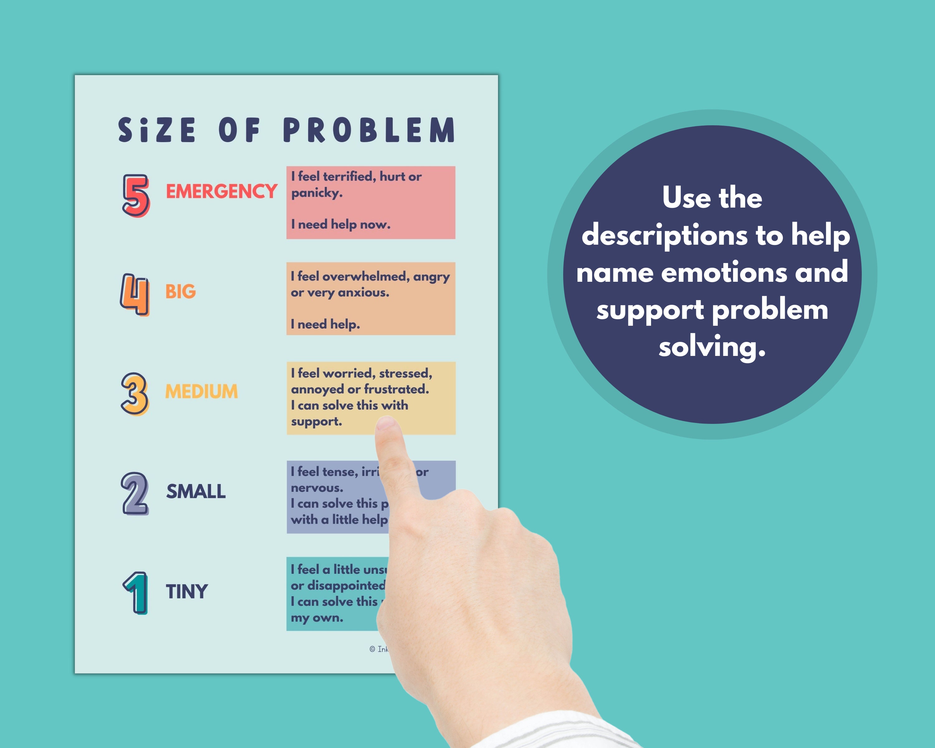 How Big is My Problem Sheet for Teens | PRINTABLE Feelings Scale ...