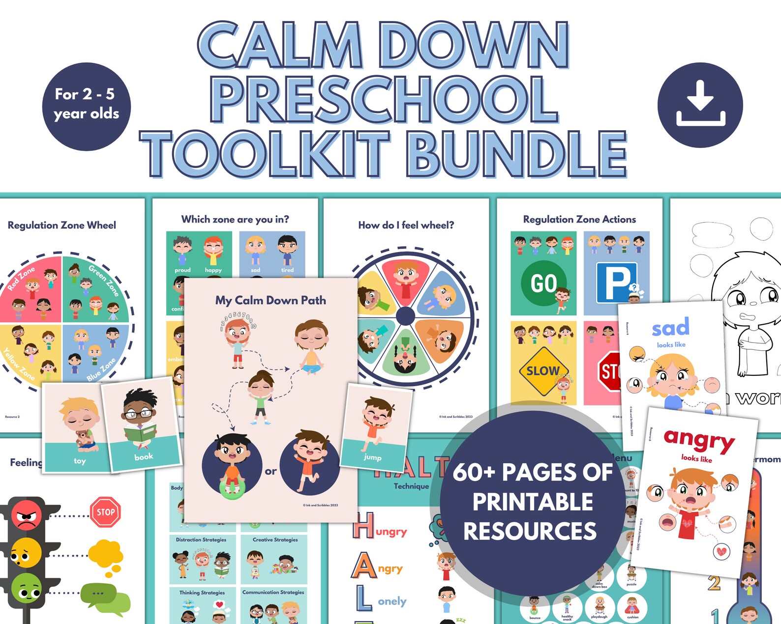 Toddler Calm Down Corner Toolkit PRINTABLE Emotional - Etsy UK