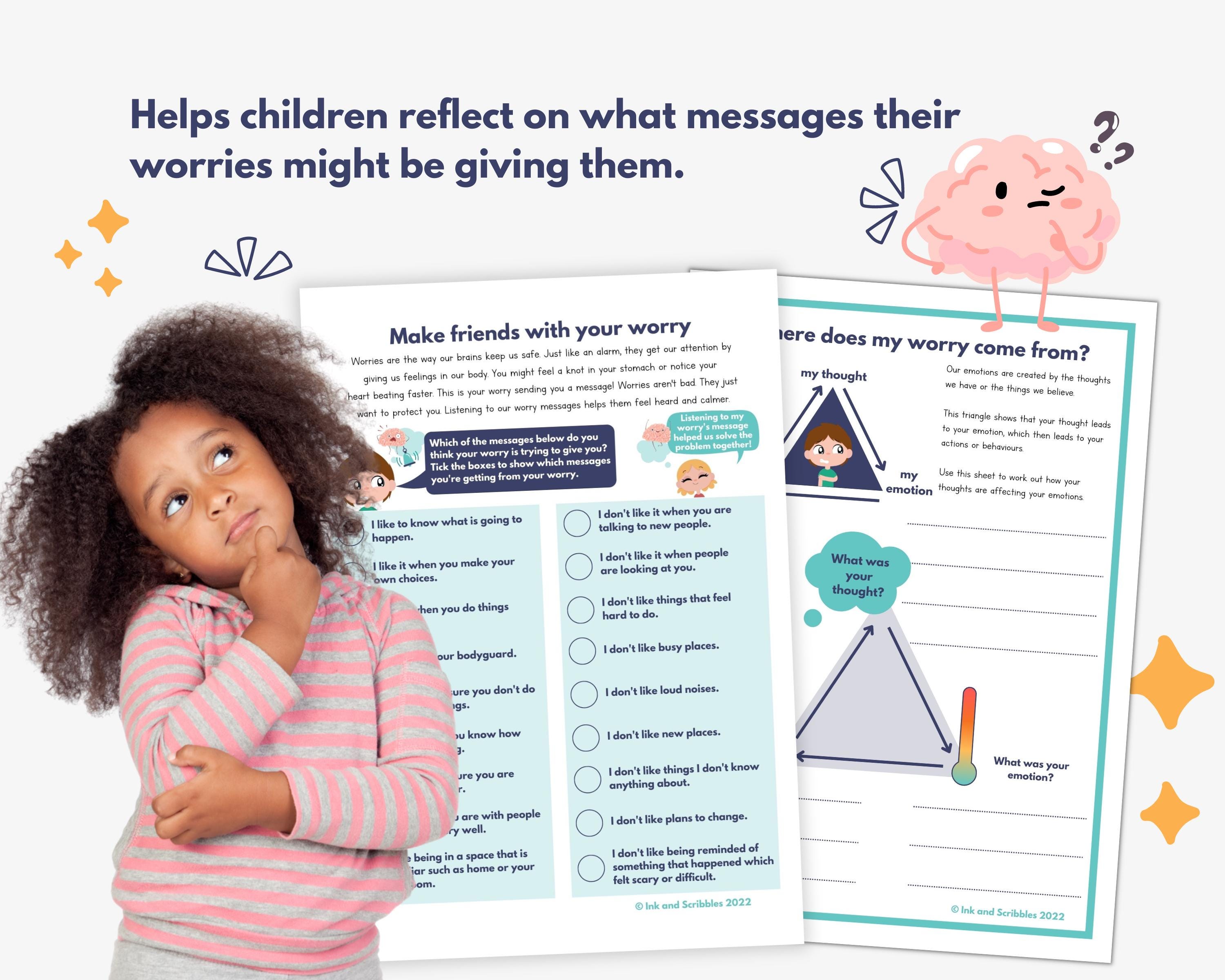 Anxiety Worksheets for Kids: CBT, SEL & Mindfulness Activities for ...