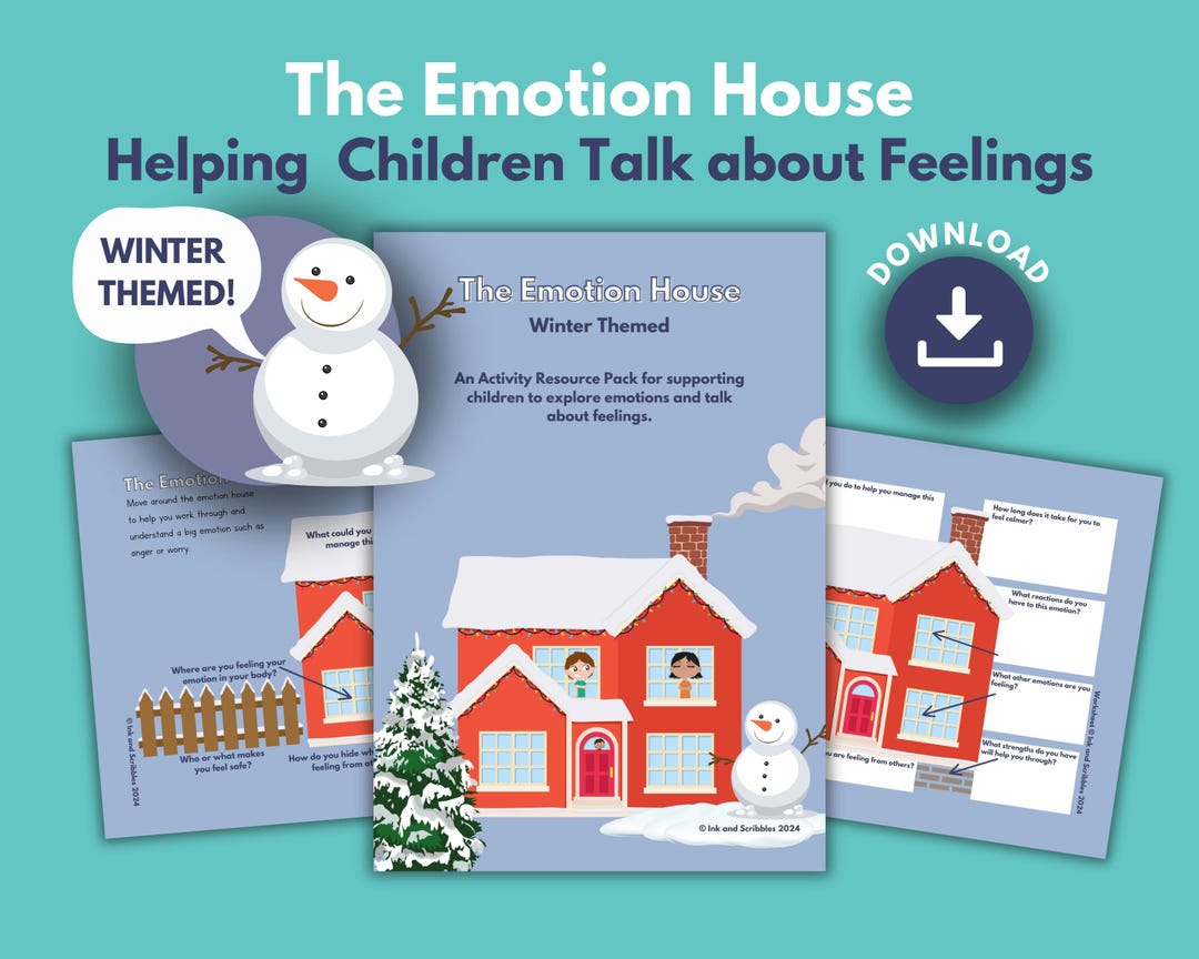 Winter Feelings Activity for Kids, the Emotion House | Emotional ...