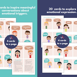 Feelings Flashcards: Social Emotional Learning, Face Expression Cards ...