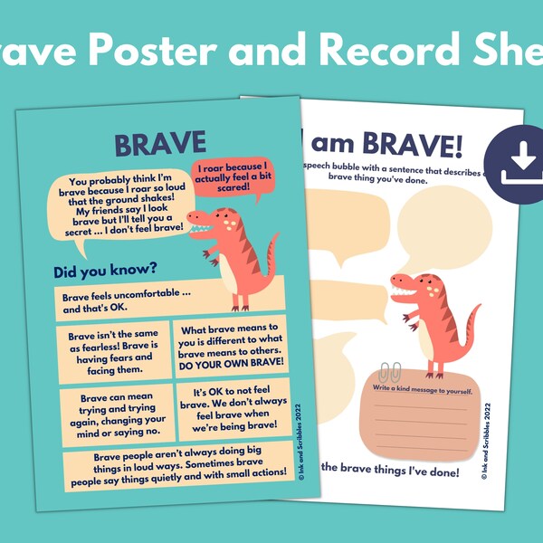 Be Brave Poster - Etsy