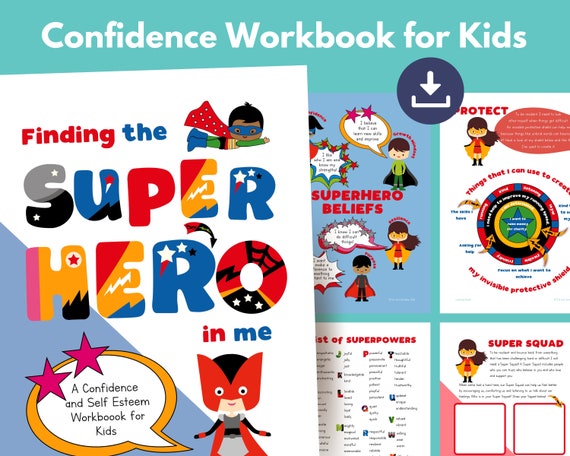 Confidence Self Esteem PRINTABLE for Kids Superhero Themed | Etsy