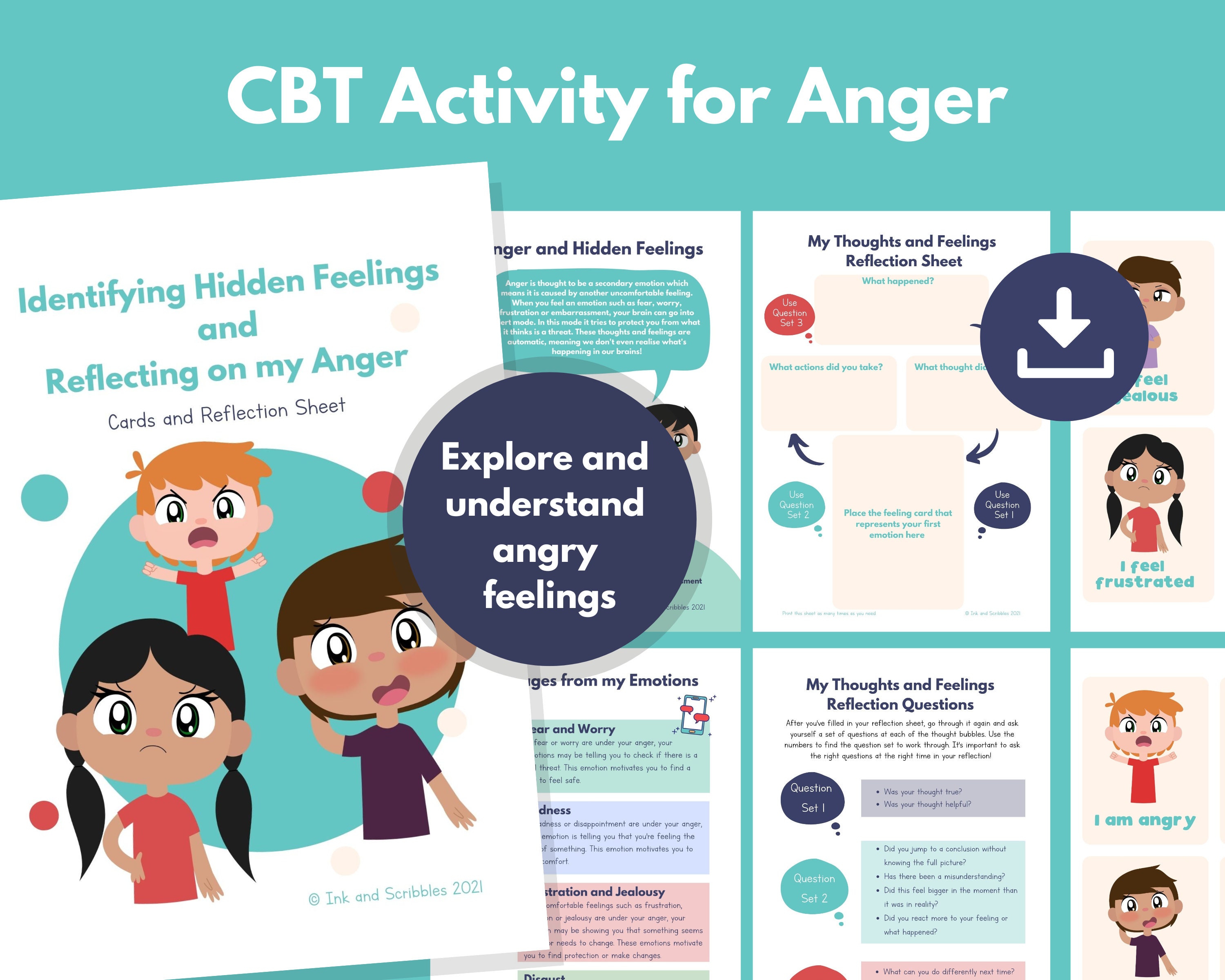 Anger Triggers CBT Activity PRINTABLE for Kids Hidden - Etsy UK