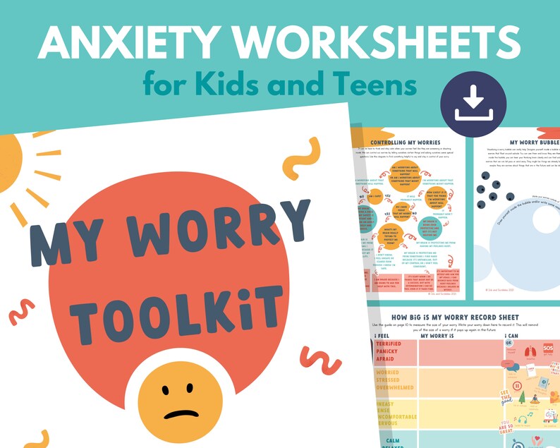 Anxiety Worksheets for Teenagers PRINTABLE Teen Anxiety - Etsy