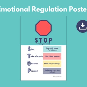 Coping Skills STOP Technique PRINTABLE Poster for Kids - Etsy Ireland