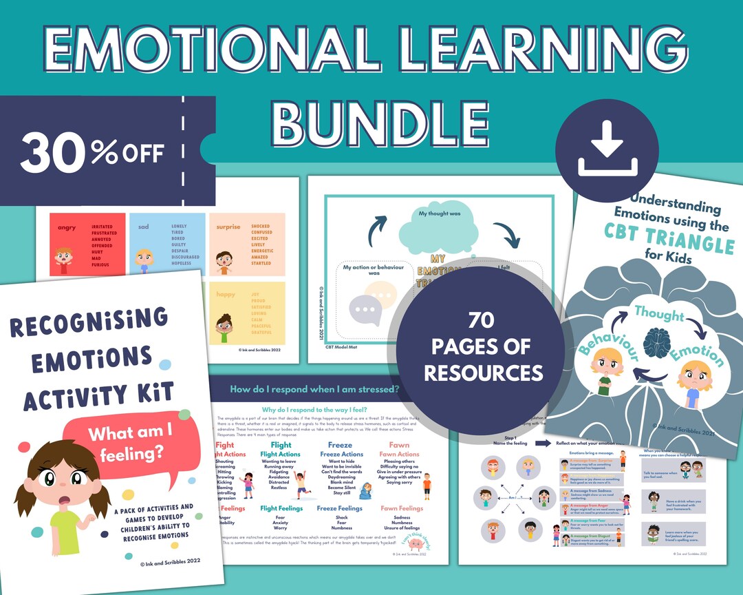 Emotion Learning PRINTABLE Bundle for Kids Social Emotional - Etsy