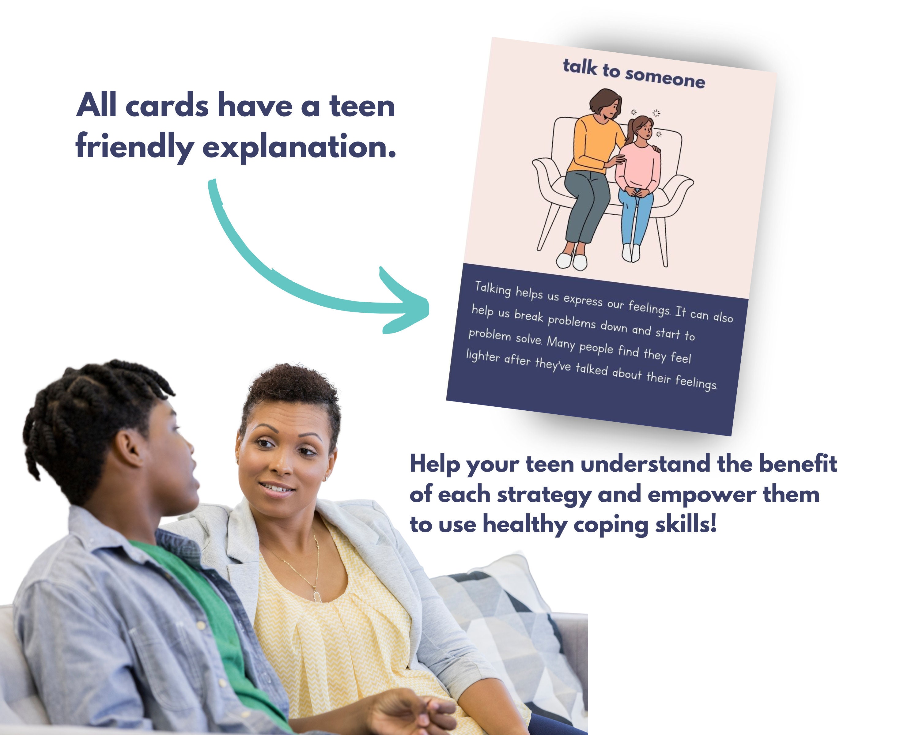 Coping Skill and Calming Strategies Cue Cards for Teens PRINTABLE ...