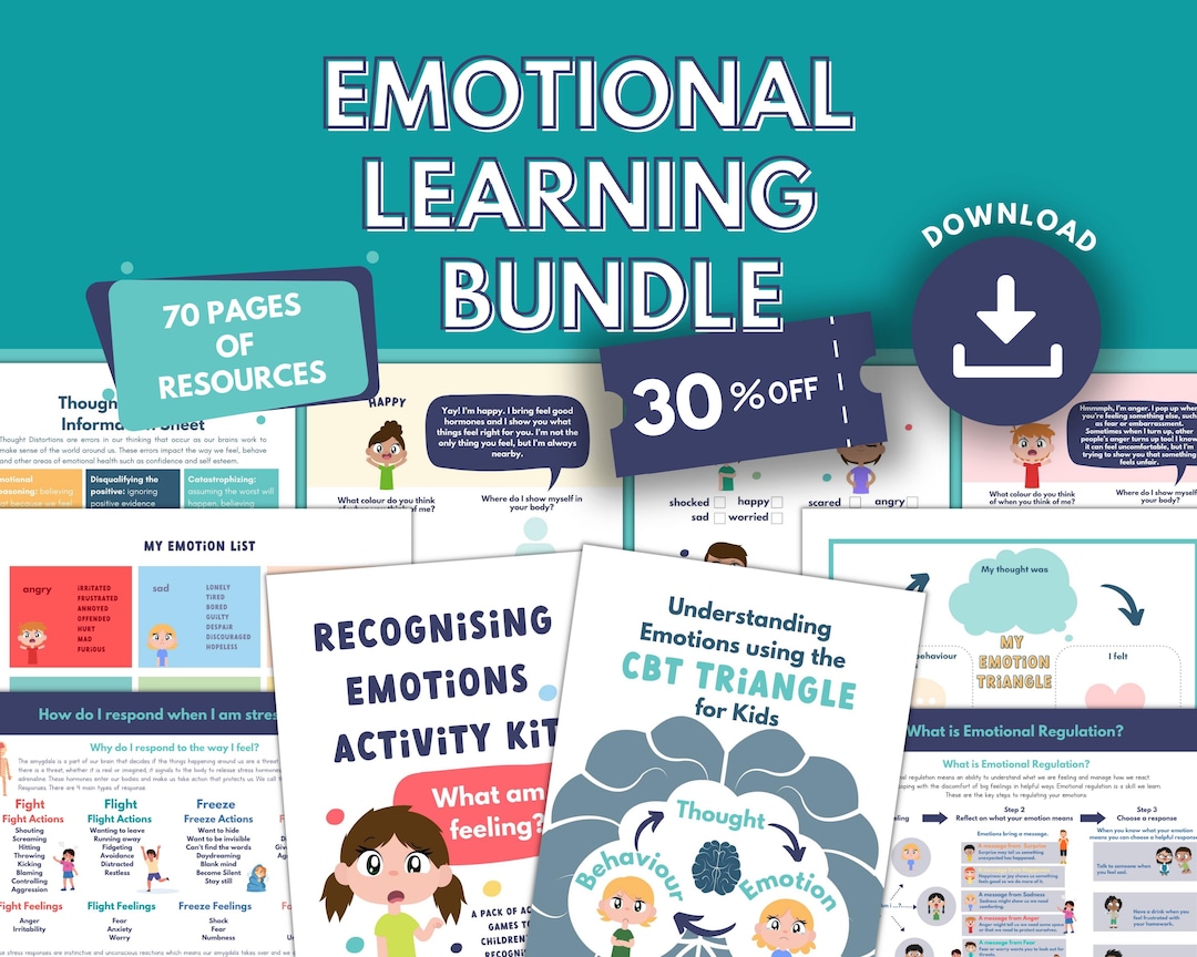 Emotions Learning PRINTABLE Bundle for Kids Social Emotional Learning ...