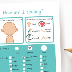 Feelings Check in Sheet PRINTABLE Identifying Feelings | Etsy UK