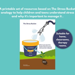 Stress Bucket Worksheets for Kids and Teenagers PRINTABLE | Stress ...